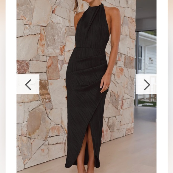 Billy J | Dresses | Billy J Zephyr Halter Maxi Dress Black | Poshmark